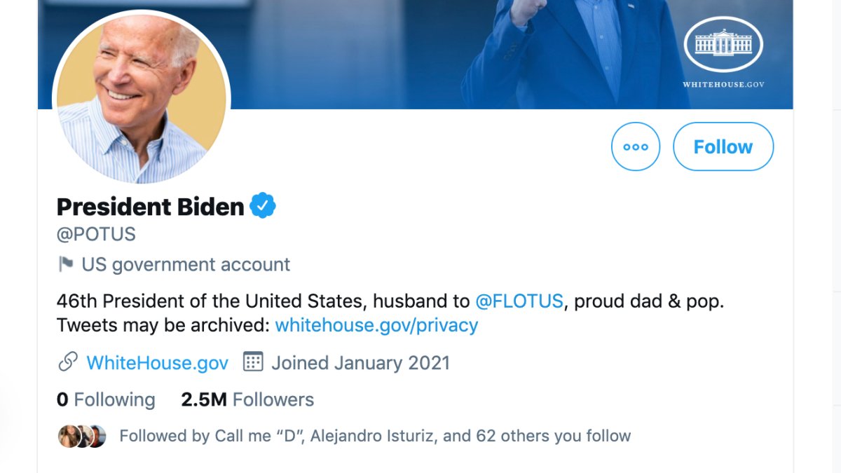 Biden estrena @POTUS, la cuenta presidencial de Twitter – Telemundo Chicago
