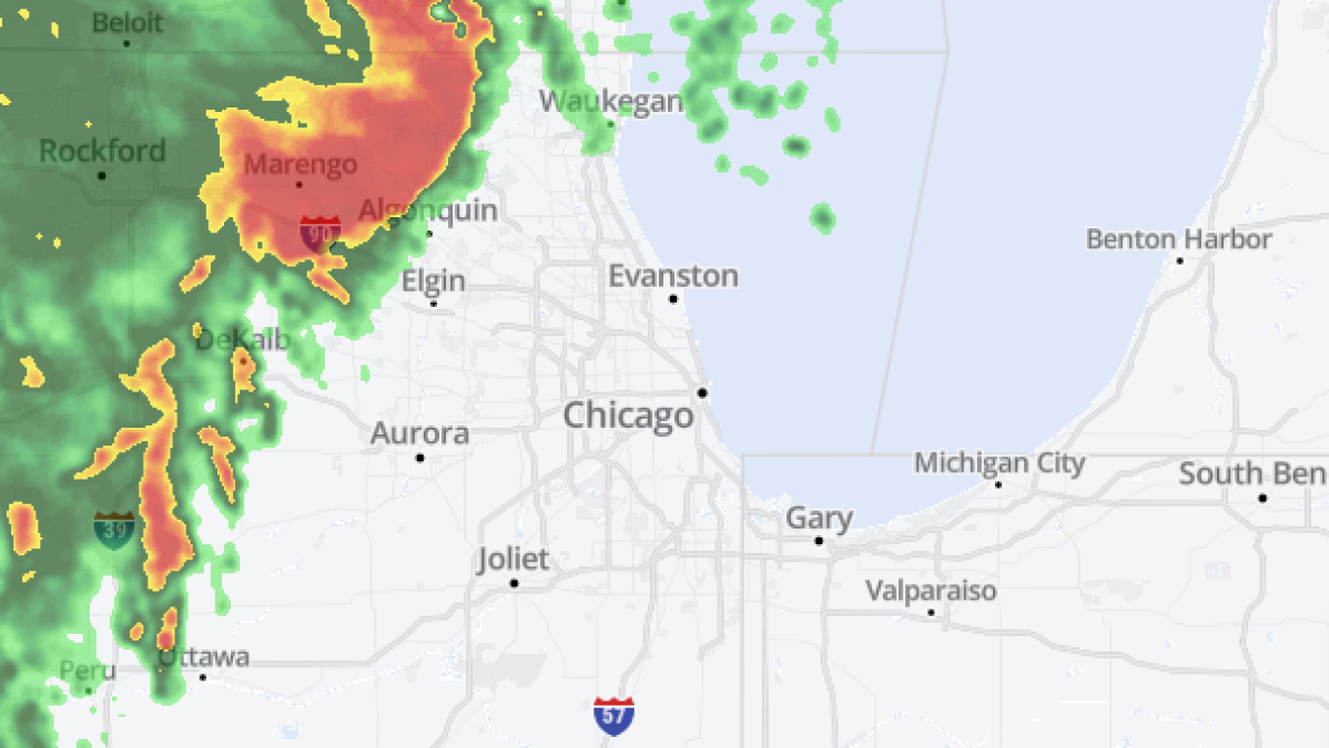 Sigue la línea de tormentas que se avecina al área de Chicago ...