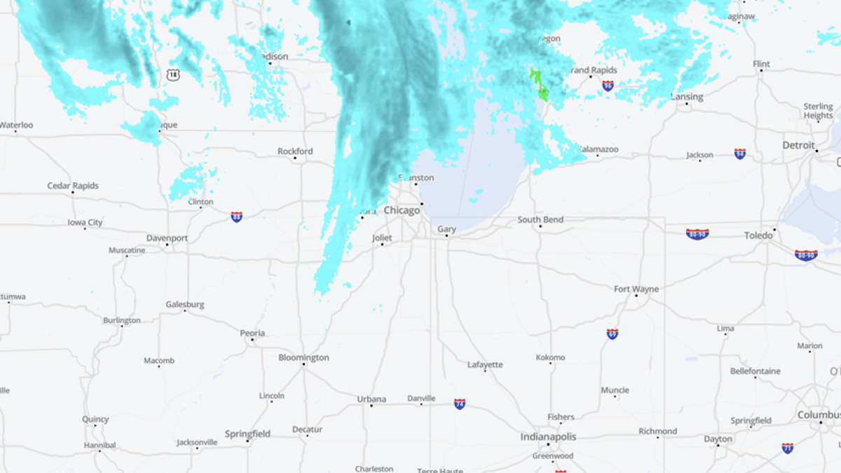 Sigue la nieve a lo largo del área de Chicago con nuestro radar ...