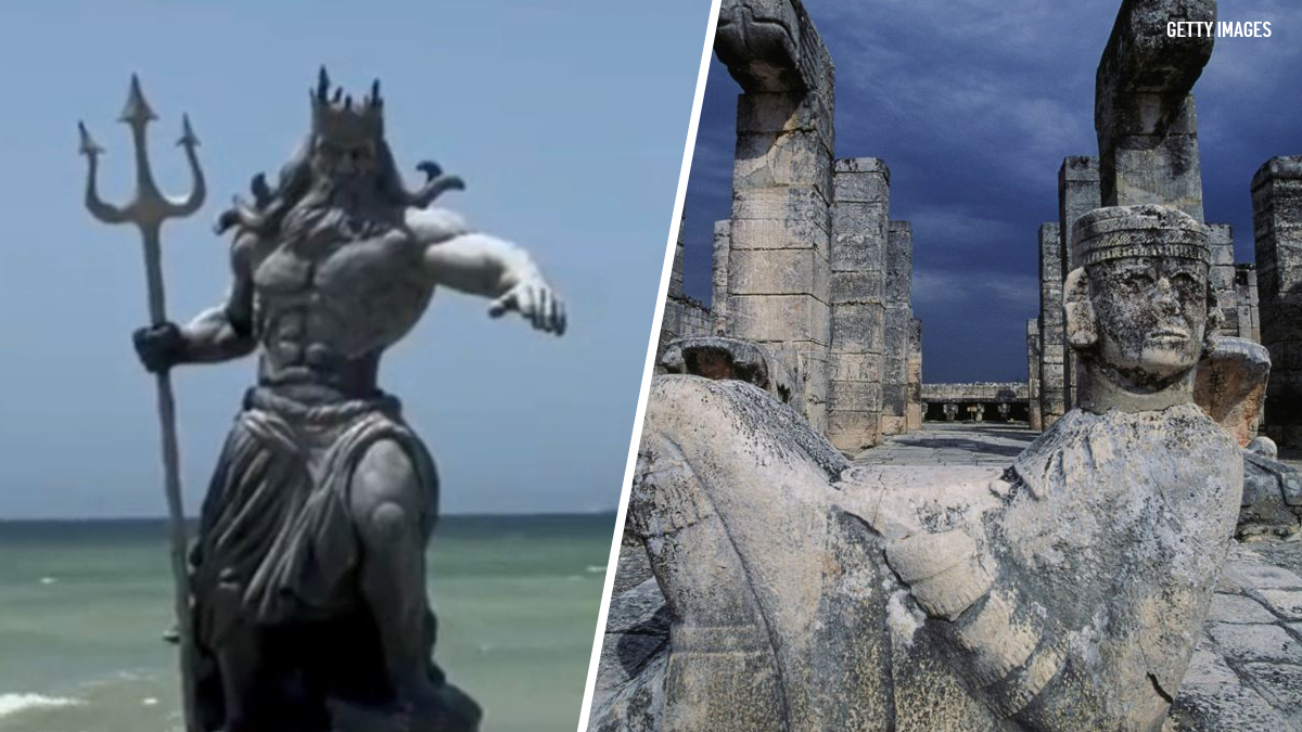 Huracán Beryl: dios maya se molestó por estatua de Poseidón en playas ...