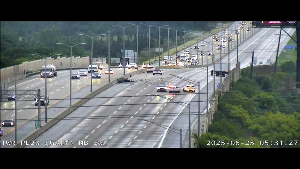 Choque en sentido contrario en la I-294 provoca tráfico pesado ...